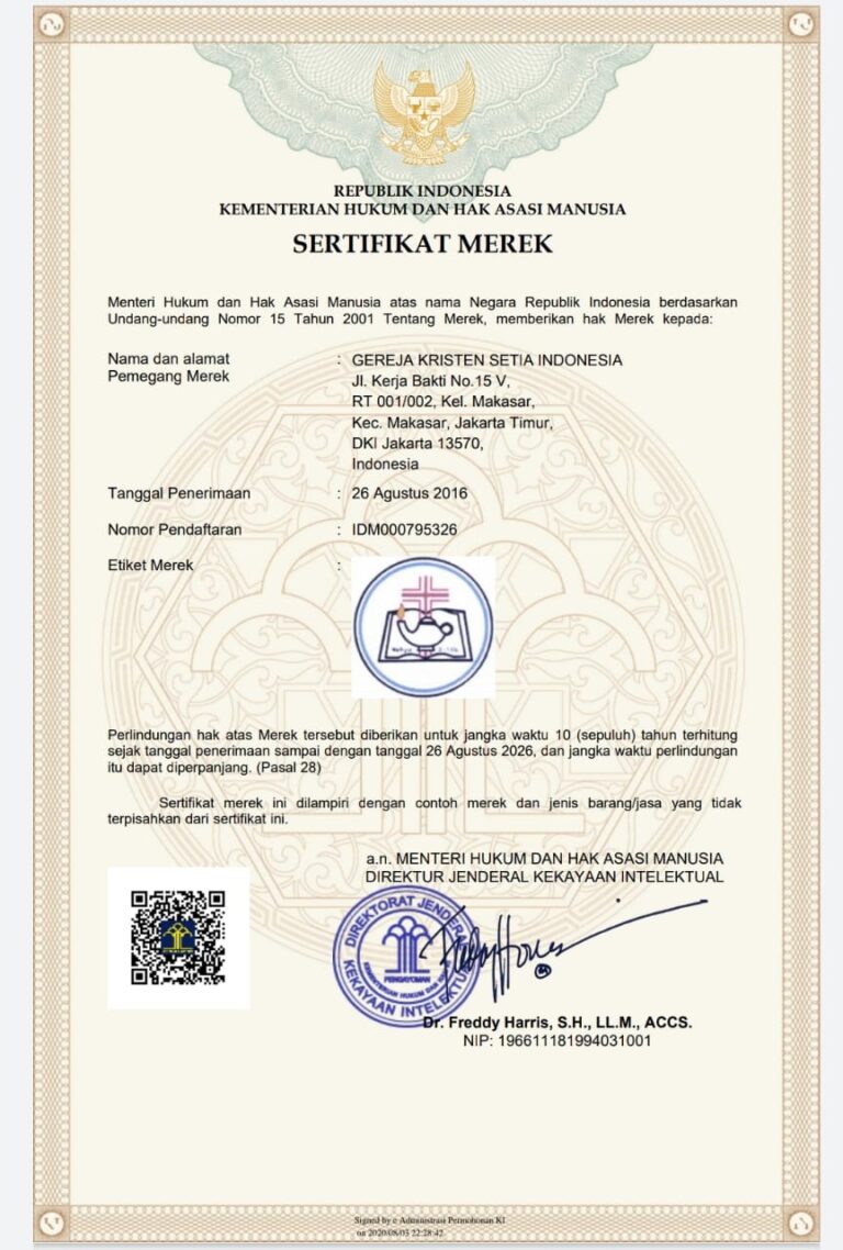 Logo & Merek GKSI Versi Pdt. Marjiyo Telah Diakui Oleh Negara Sejak ...